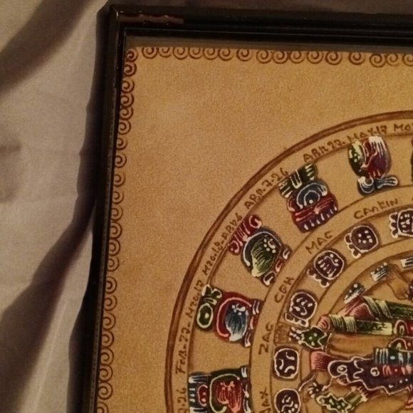 Calen Dario Maya Mexico | Art | Handpainted On Suedeleather Mayan ...